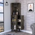 Dark Brown Color Scheme - Cup & Decor Storage - Corner Bar Area ...