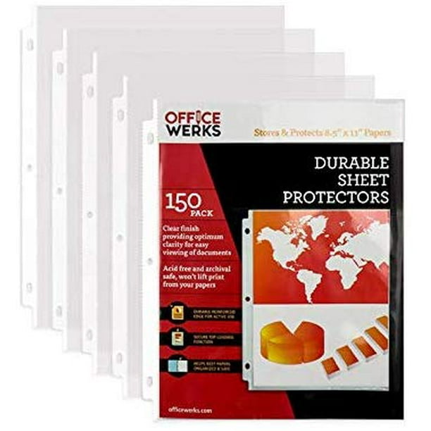 Clear Sheet Protectors, 8.5" x 11", 150 Pack, Durable, Top Load ...
