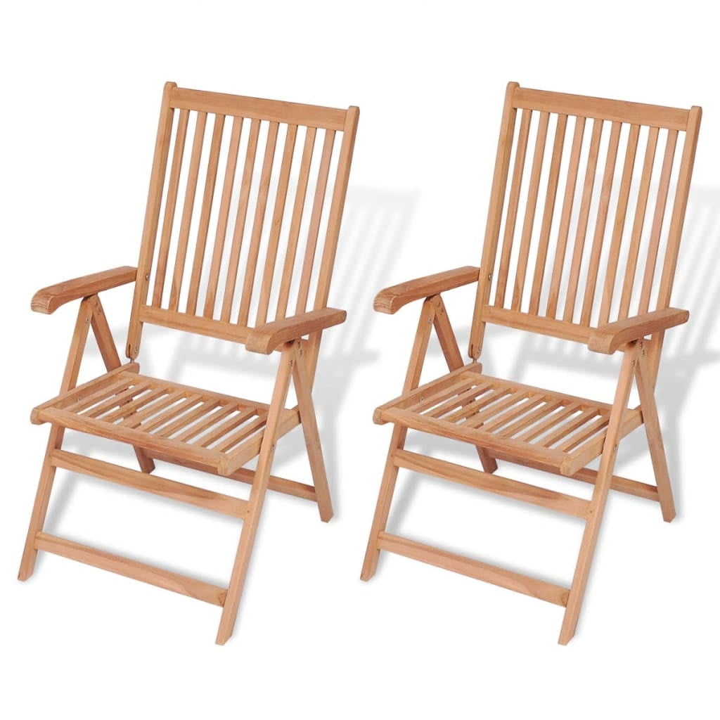 Click here for Vidaxl Reclining Garden Chairs 2 Pcs Solid Teak Wo... prices