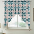 Blue Vintage Bohemia Style Swag Curtain Valance for Window 2 Panels ...
