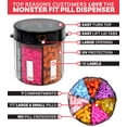 Monster Medication Pill Dispenser - Extra Large with Labels & Medisafe ...
