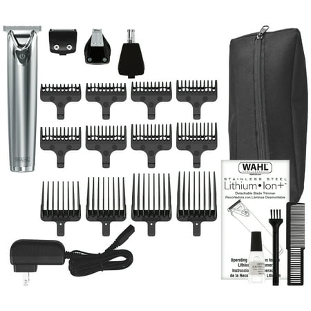 Wahl Stainless Steel Lithium Ion Men's Multi Purpose Beard Trimmer and ...