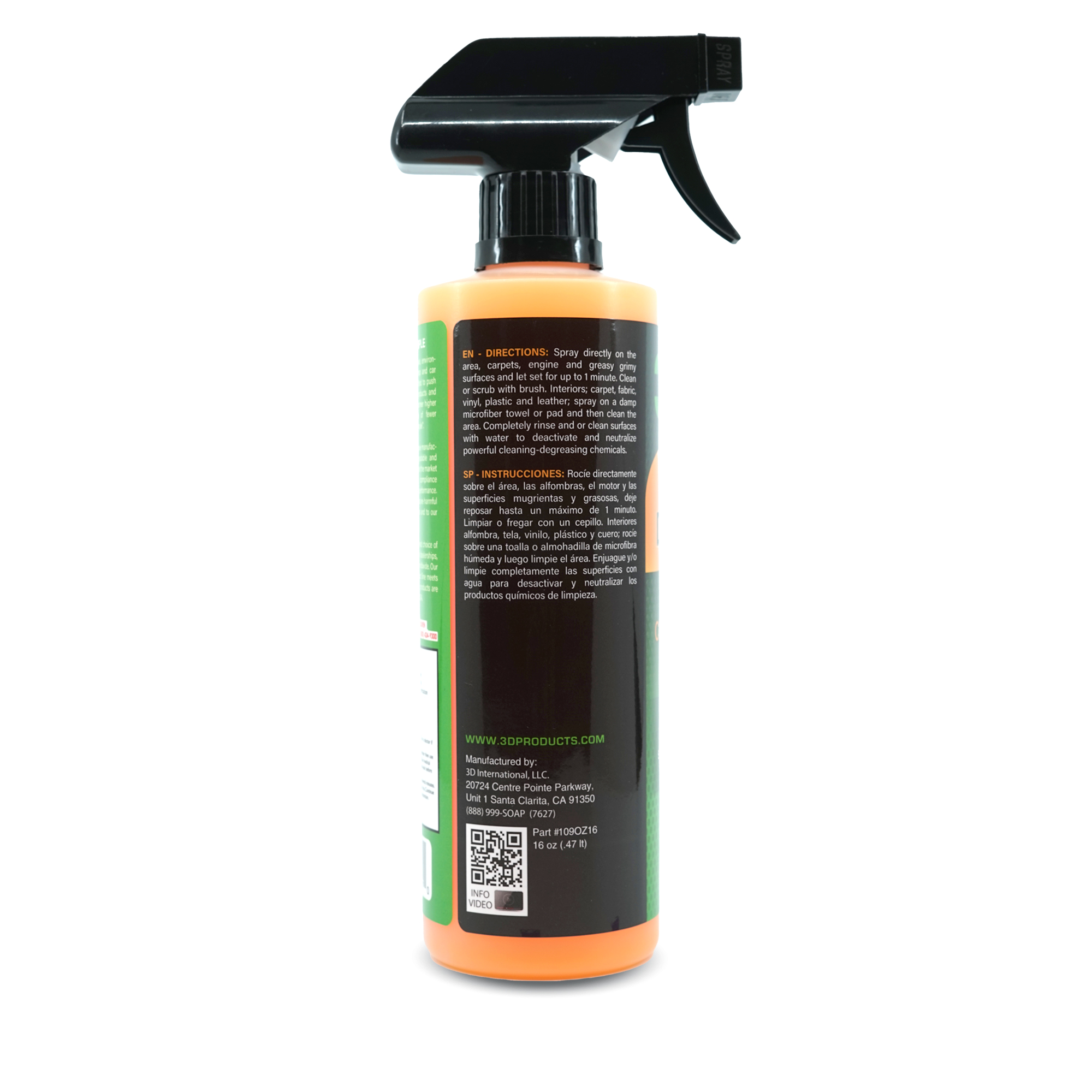 Buy 3D Orange Degreaser - Organic Citrus All Purpose Cleaner - Safe for ...