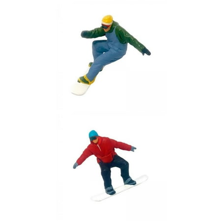 Set of 2 Miniature 1/64 Scale Skiing Figures DIY Projects Train Scene ...