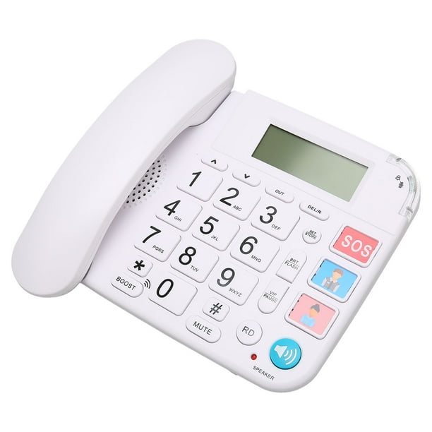 Corded Telephonefor Elderly,Home Corded Phone LCD Home Phone Big Button Landline Smart ...