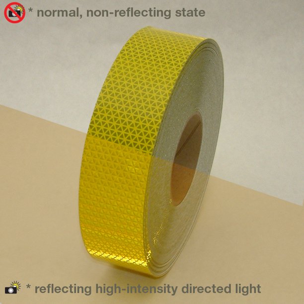 Oralite (Reflexite) V98 Microprismatic Conspicuity Tape: 2 in x 50 yds. (Fluorescent Yellow ...