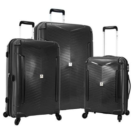 Samboro Venture 3-piece Hardside Luggage Set - Black | Walmart Canada