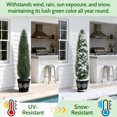 5FT Topiary Trees Artificial Outdoors 2 Pack, Two 5 Foot UV Resistant ...