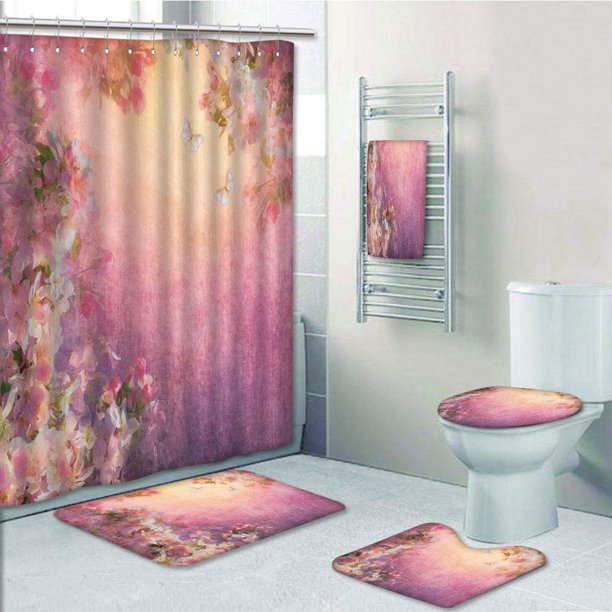 EREHome Art Enchanted Cherry Blossom Petals Field Shabby Chic Floral ...