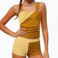 Bainana Two Pieces Swimwear For Kids Girls Color Block Sleeveless Tank ...