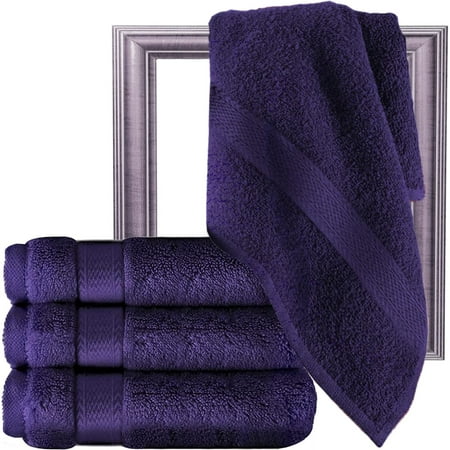 Canadian Linen Premium Purple Bath Towel Set 4 Pieces Bathroom Towels ...