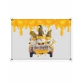 Bee Happy Sun Shade Sail 12'X16' Summer Bee Yellow Hats Gnomes Truck ...
