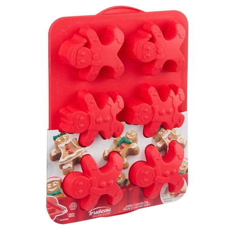 Trudeau Silicone Jumbo Cupcake Pan-Gingerbread, 6 Cavity | Walmart Canada