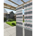 Blue Green Pink Striped Outdoor Curtains for Patio, Farmhouse Vintage ...
