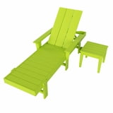WestinTrends Shoreside Poly Reclining Chaise Lounge With Side Table for ...