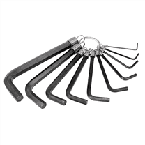K Tool International HEX KEY SET 10 PC. SAE 1/16IN.-3/8IN. ON A RING ...