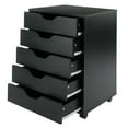 Winsome Halifax 5-Drawer Mobile Cabinet 20519, Black Finish - Walmart.com
