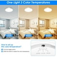 7 Inch Satin Round Lighting Brushed Nickel, 15W LED Slim Flush Mount ...