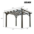 Rugerasy Pergola Gazebo Outdoor Cedar Wood Pergola Easy Setup Rot ...