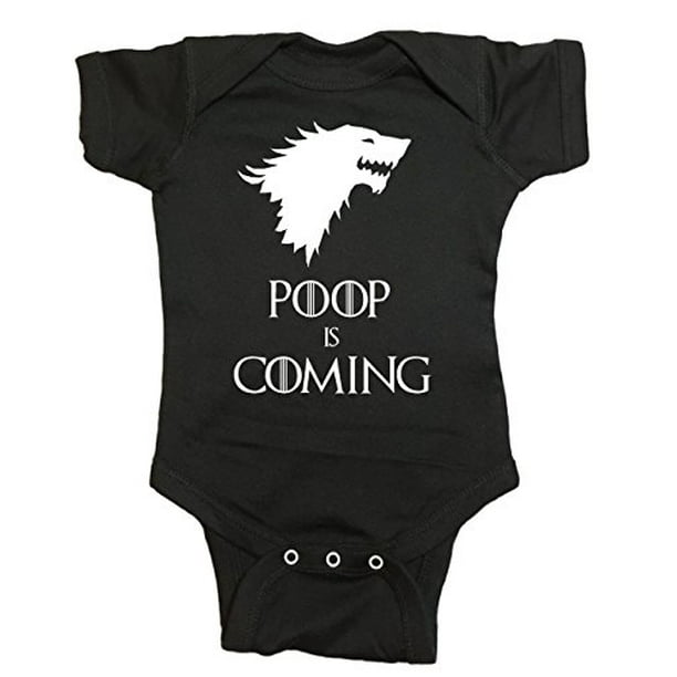 Game of Thrones Baby One Piece Poop is Coming Bodysuit 24 Month, Black ...