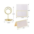 100 Pcs Premium Mini Table Number Holders and Place Cards with Gold ...