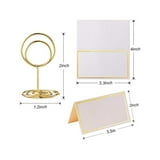 100 Pcs Premium Mini Table Number Holders and Place Cards with Gold ...
