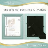 Langdon House 8x10 Eggshell Blue Real Wood Picture Frames with Gold ...