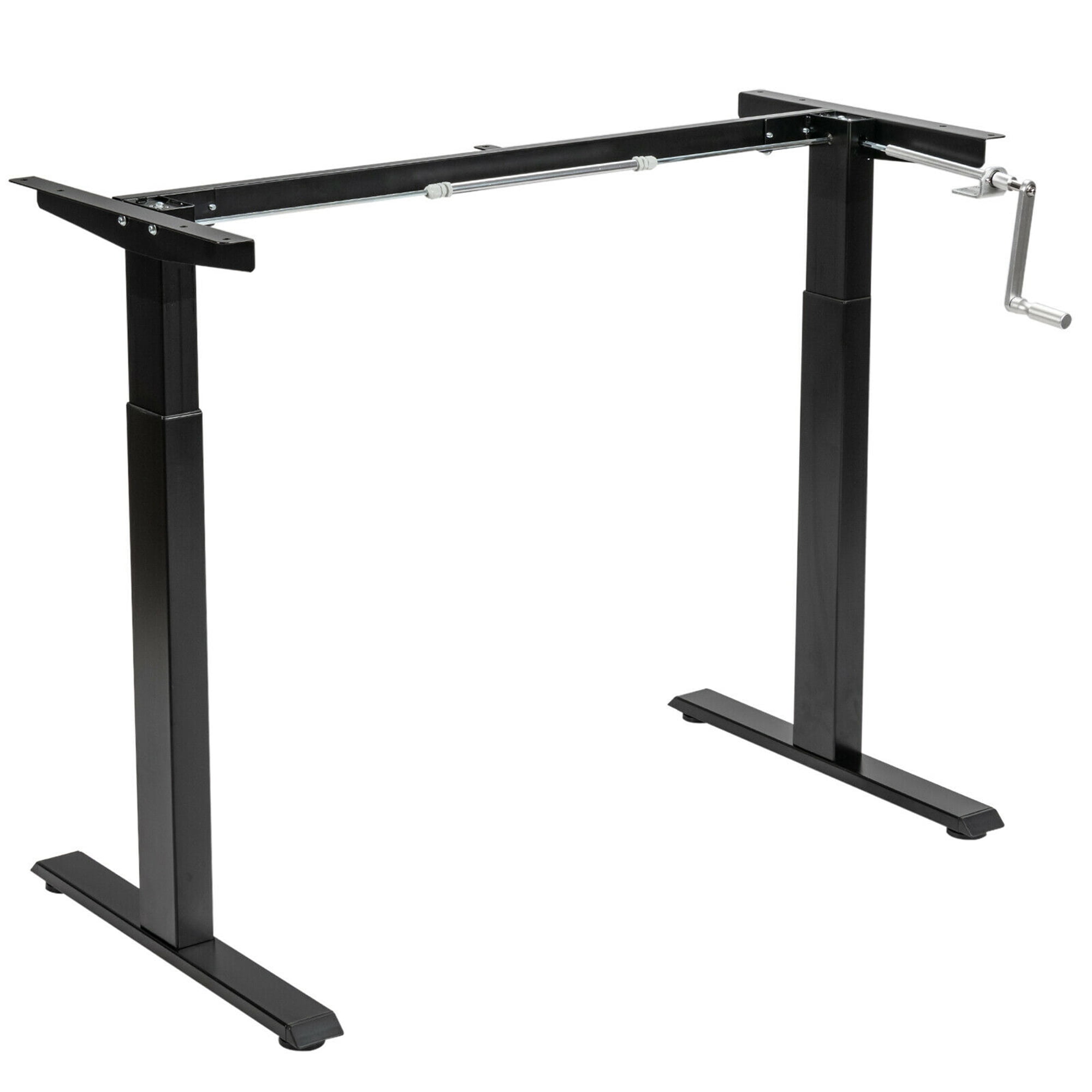 Gymax Hand Crank Sit to Stand Desk Frame Height Adjustable Standing ...