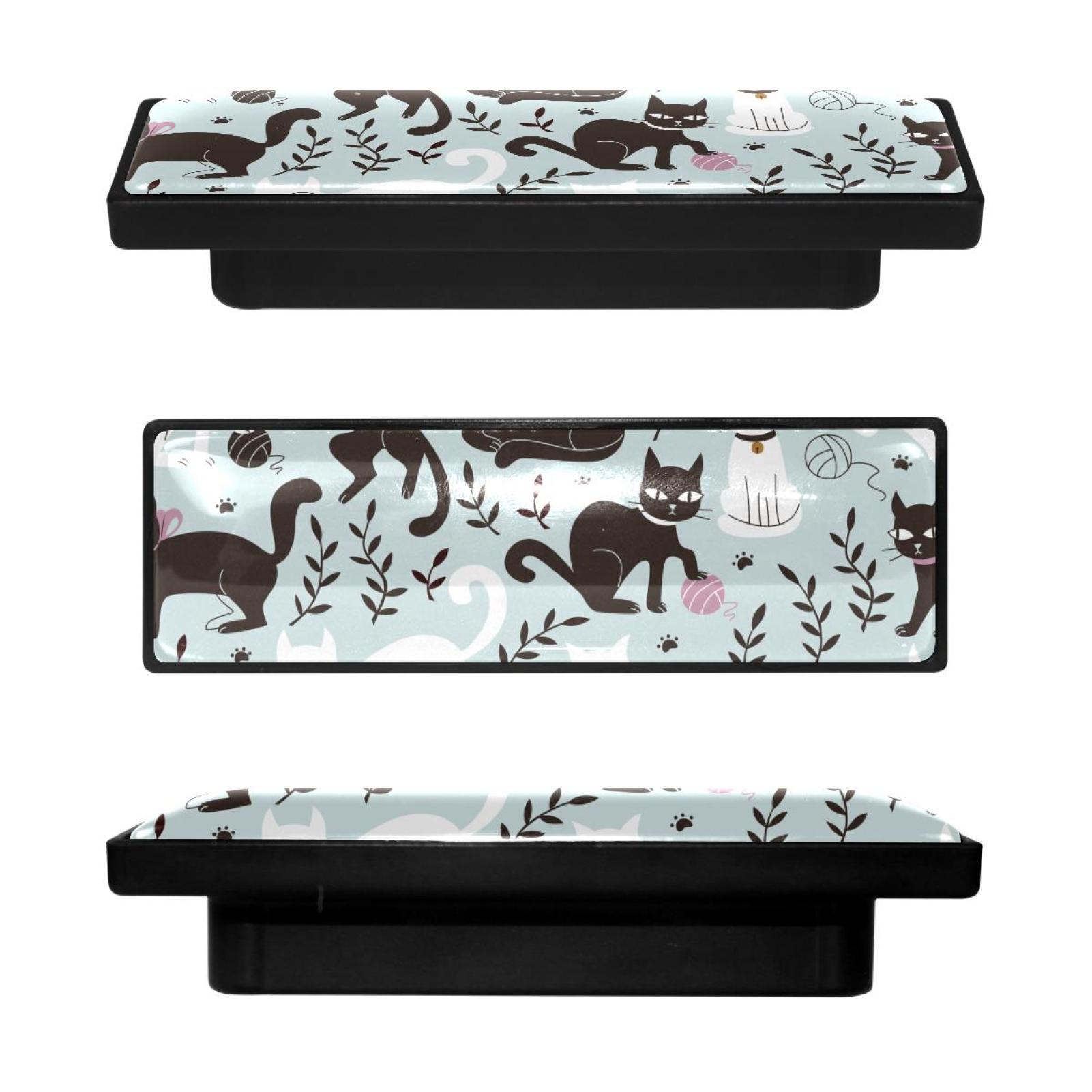 4 Pcs Rectangle Cabinet Handle Cupboard Knob Drawer Pulls Handle Cats ...