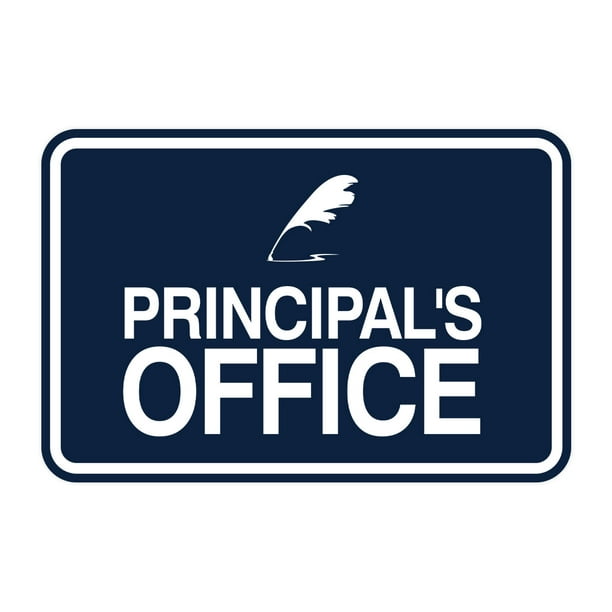 Signs ByLITA Classic Framed Principal's Office Sign (Navy Blue / White ...