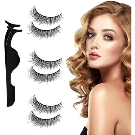 Self Adhesive Eyelashes, 3 Pairs Reusable Self-Adhesive Eyelashes ...