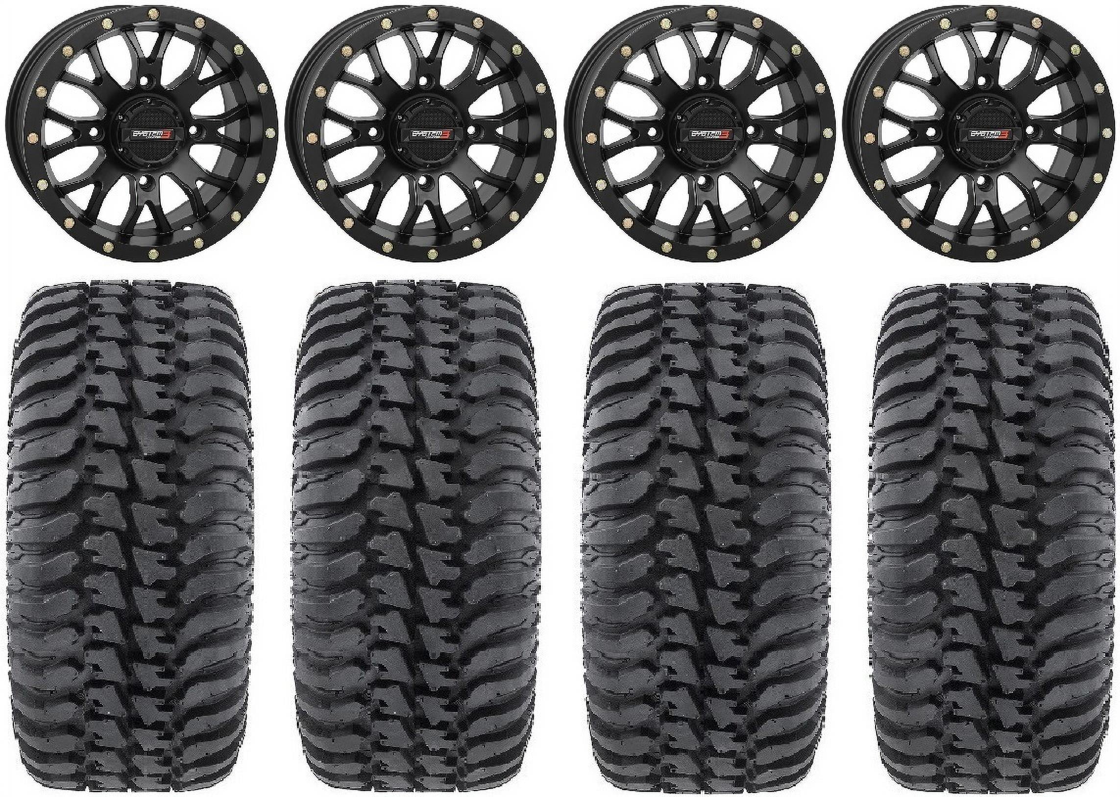 System 3 ST-3 Black 14" Wheels 30" Regulator Tires Can-Am Commander ...
