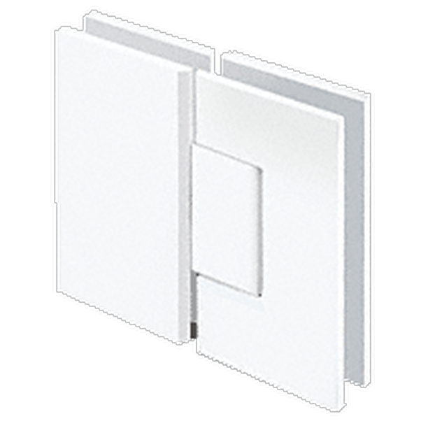 CRL GEN180AW All White Geneva 180 Series 180 Degree Glass-to-Glass ...