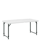 Free Shipping! Mainstays White 4 Foot Adjustable Folding Plastic Table ...