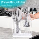 Large White Plastic Kitchen Countertop Cooking Utensil Silverware ...