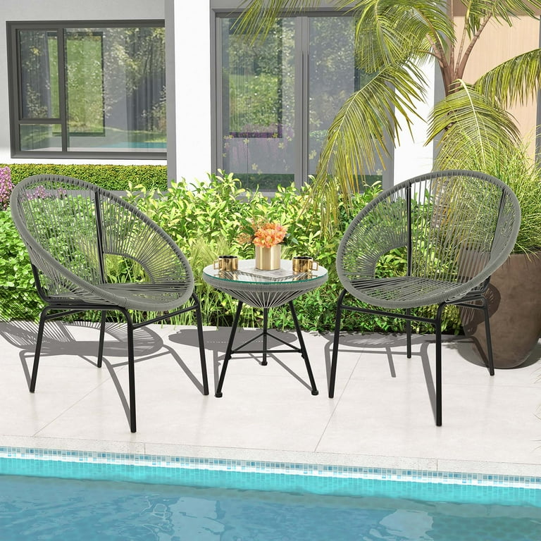 Glass table bistro set store