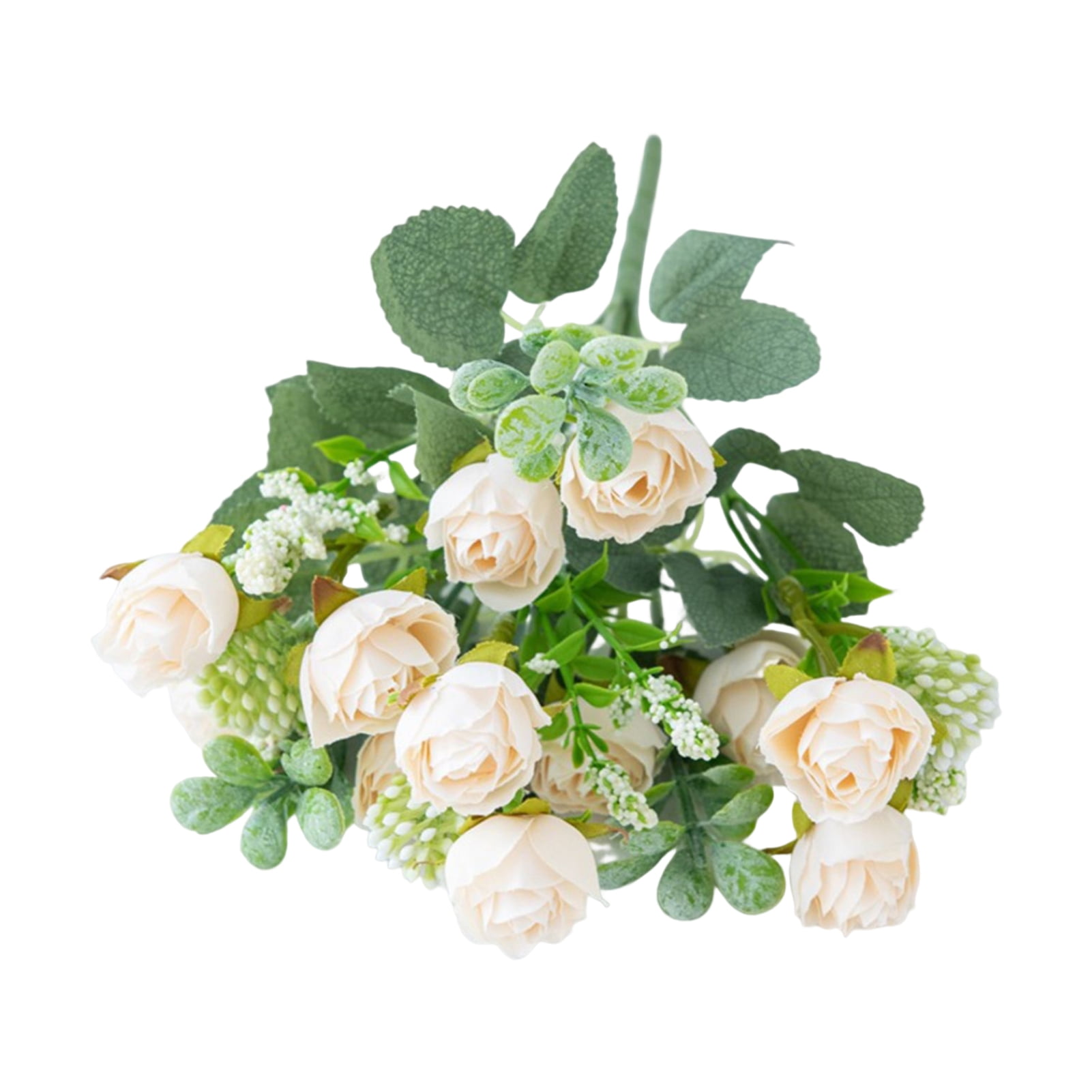 Rose Buds, Artificial Realistic Fake Silk Roses with Stem Flowers ...