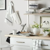 Martha Stewart Modern Waffle Kitchen Towel Set 6-Pack, Black, 16"x28 ...