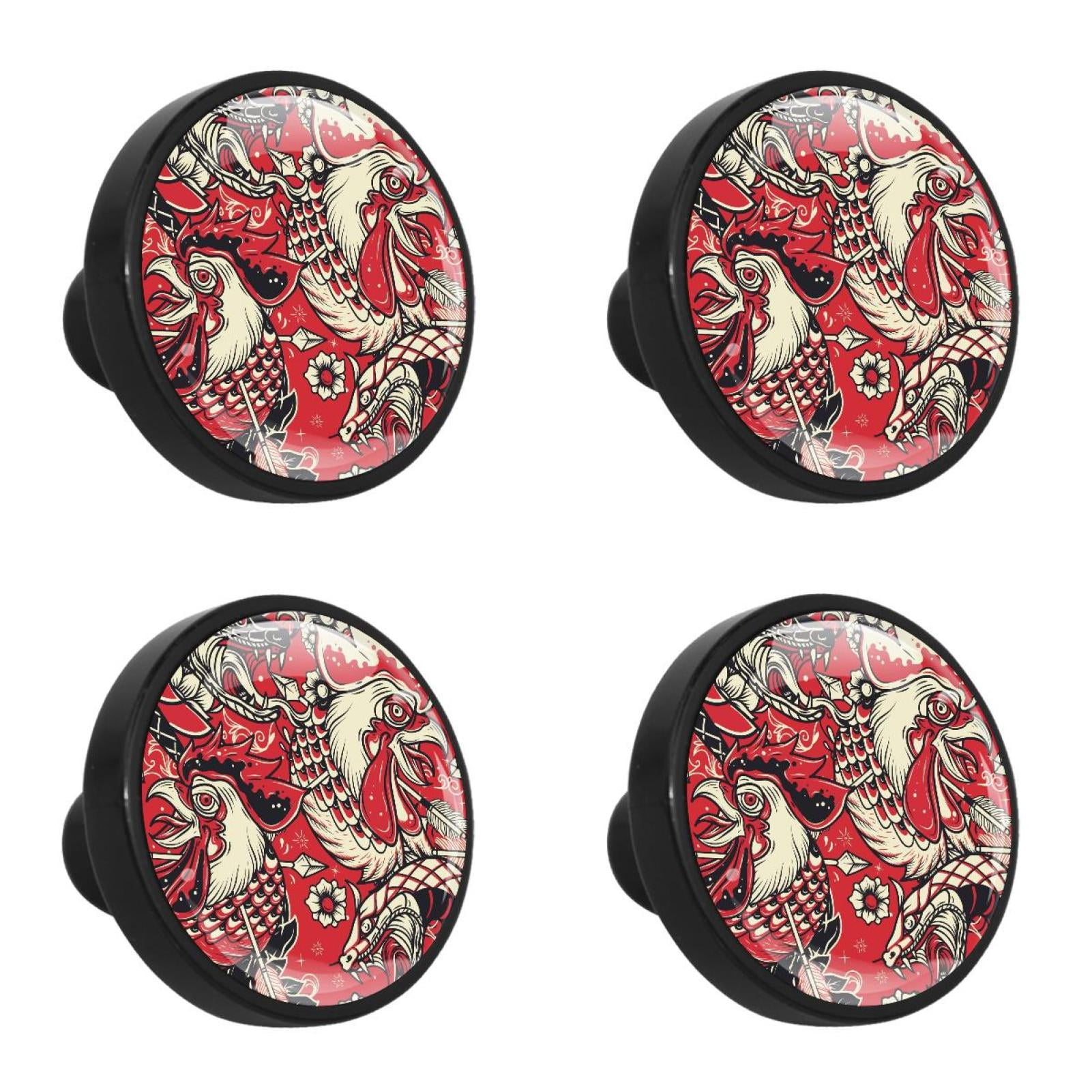 4 Pcs Snake and Rooster Knobs for Kitchen Cabinet Cupboard Dresser ...
