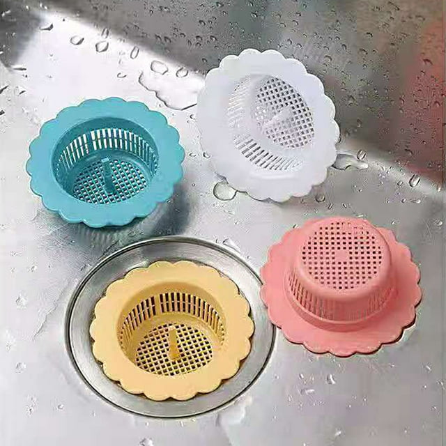 Reheyre Sink Drain Strainers - 4-Piece Set of Hollow Out Fine Mesh ...