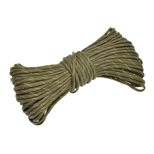 31m Survival Parachute Survival Ropes , 9 Stand Cores Outdoor Green ...