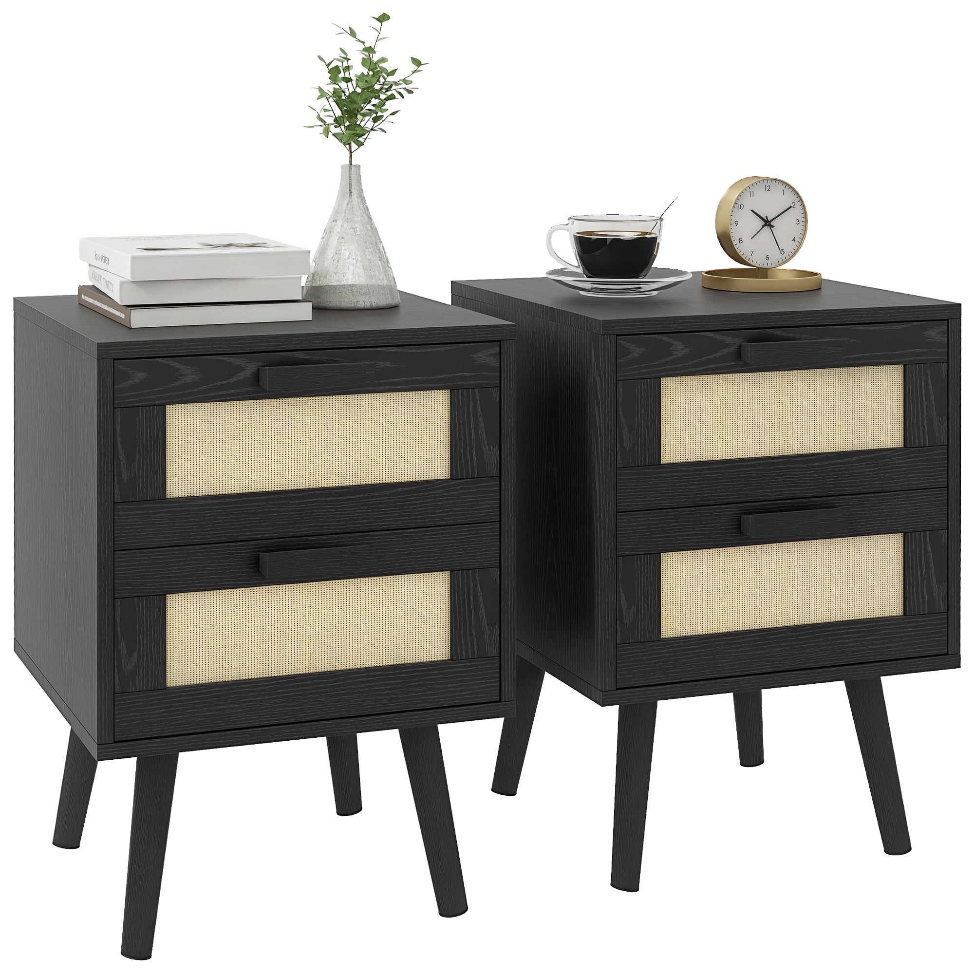 Click here for Homcom Boho Design Nightstand Set Of 2 With 2 Draw... prices
