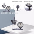 BESTYASH Retro Desktop Clock Black Metal Alarm Clock Nordic Style for ...