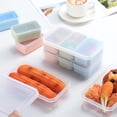 4 Set Snack Containers with 3 Removable Compartments Snack Box with ...