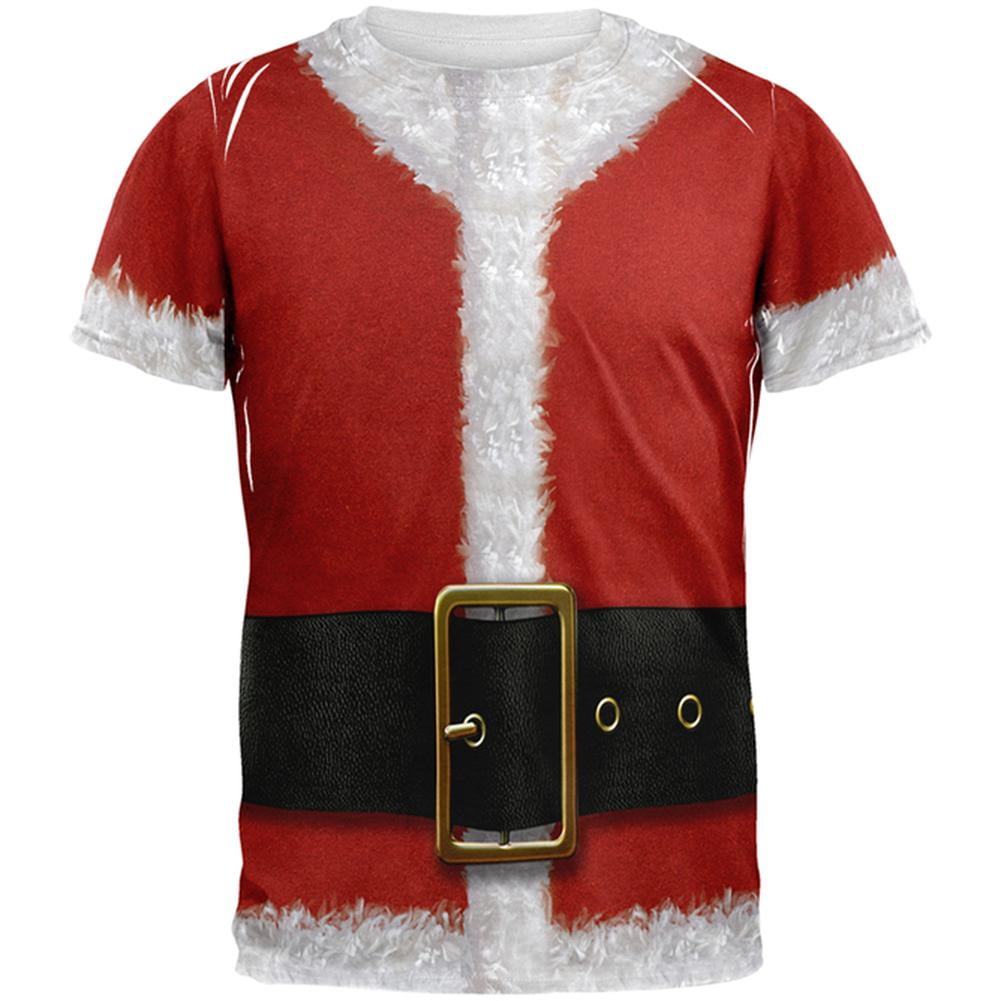 Santa Claus Costume All Over Adult T-Shirt - 2X-Large - Walmart.com
