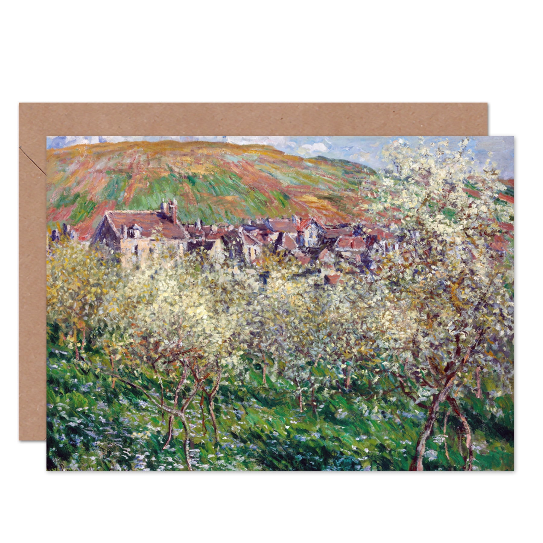 Claude Monet Flowering Plum Trees Fine Art Greetings Card Plus Envelope ...