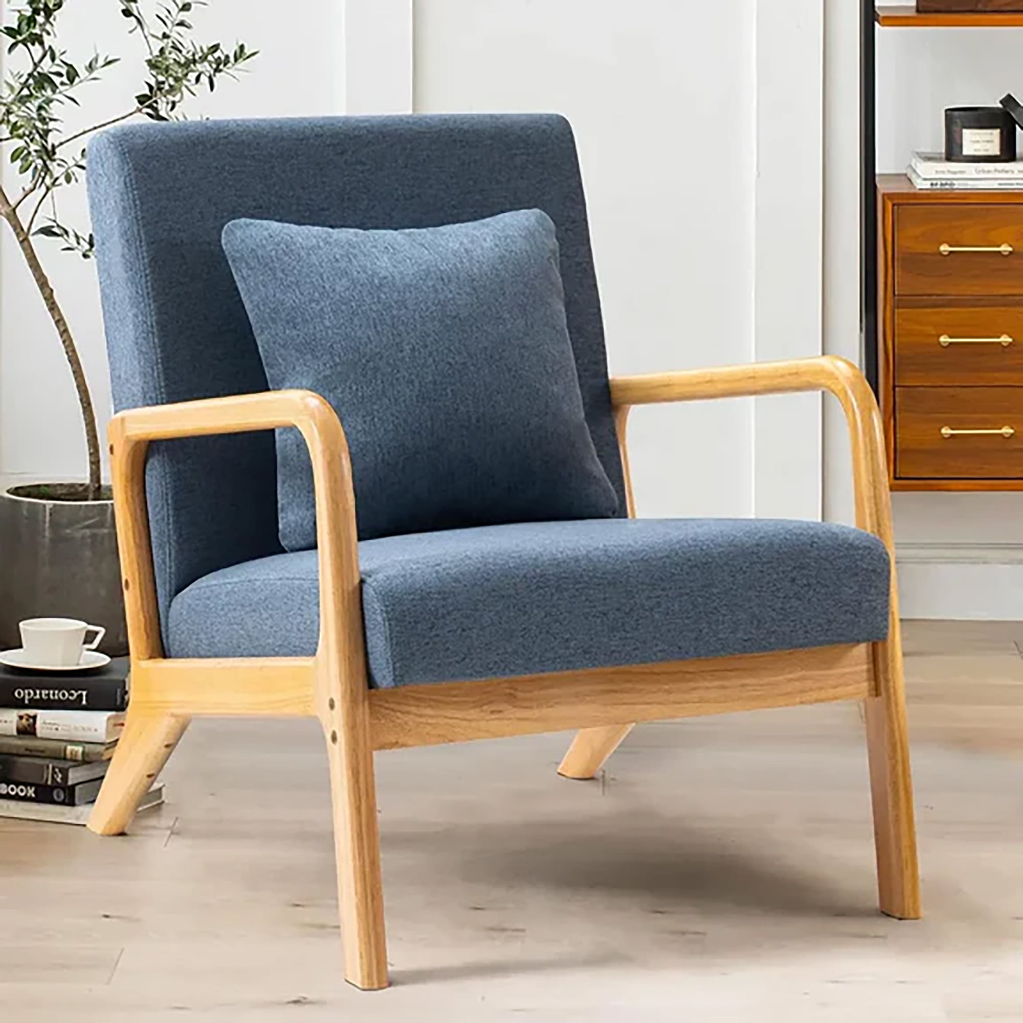 Click here for Toytexx Mid-Century Modern Accent Chair With Solid... prices