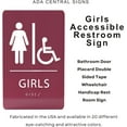 ADA CENTRAL SIGNS - 6"X9" Girls Accessible Restroom Sign - ADA ...