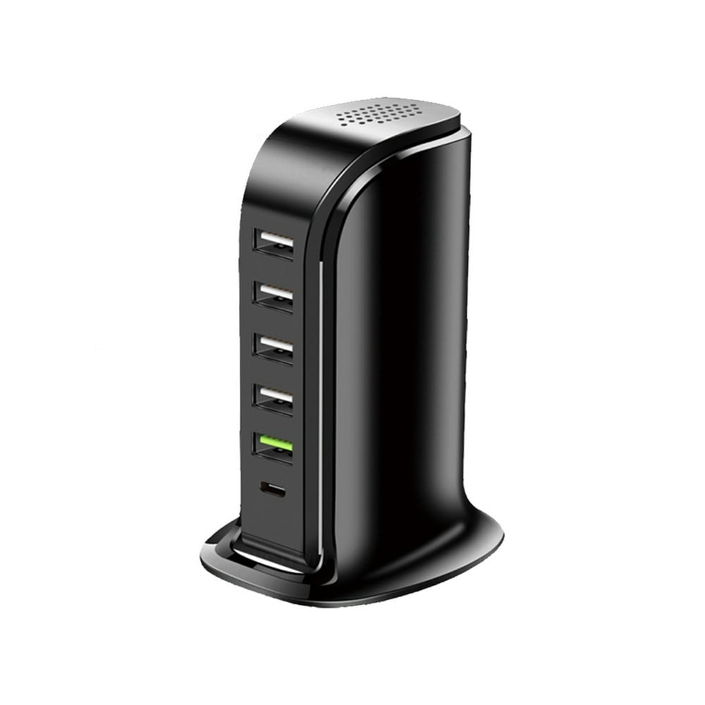 SUGARMOM Multi-interface Charger Docking Station - Six USB Ports 40W ...