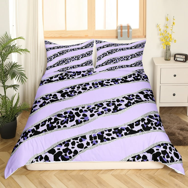 Purple And White Cheetah Print